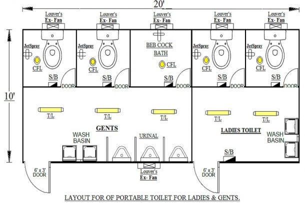Porta Cabins, Portable Cabin, Office Cabin and Portable Toilet Layouts.